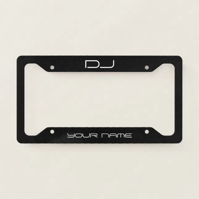 DJ Licence Plate Frame | Zazzle