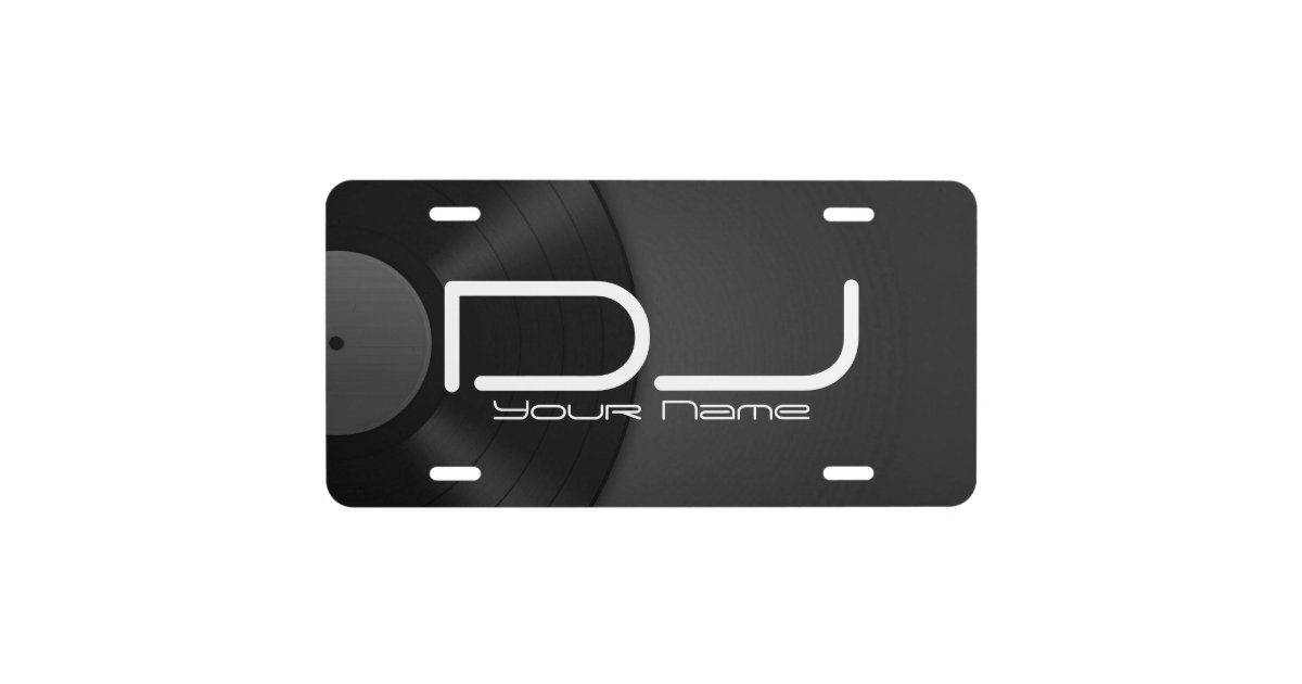 DJ License Plate | Zazzle