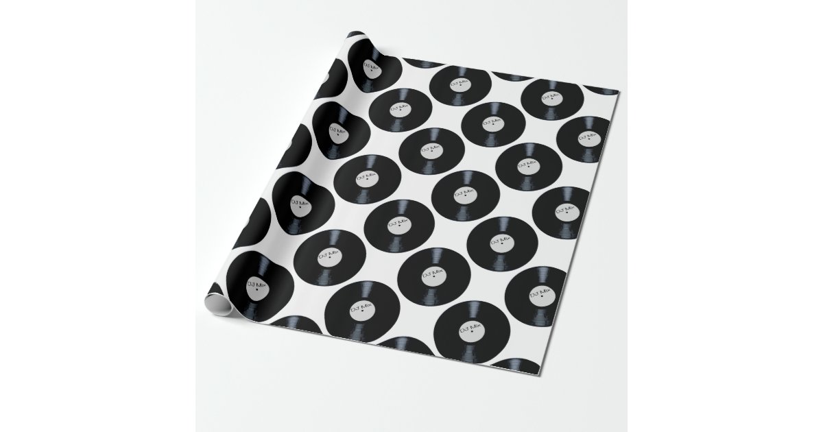 DJ Mix Record Label Wrapping Paper | Zazzle