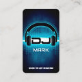 DJ Modern Blue Business Card with QR code | Zazzle