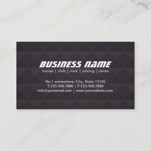 DJ Modern Stylish Turntable Vinyl Recoder Mixer Business Card | Zazzle