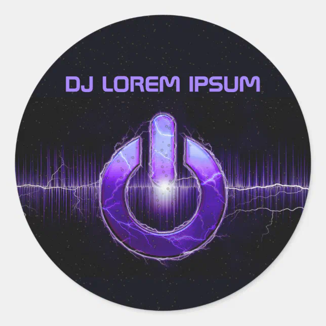 DJ Music and Dance Gig Classic Round Sticker | Zazzle