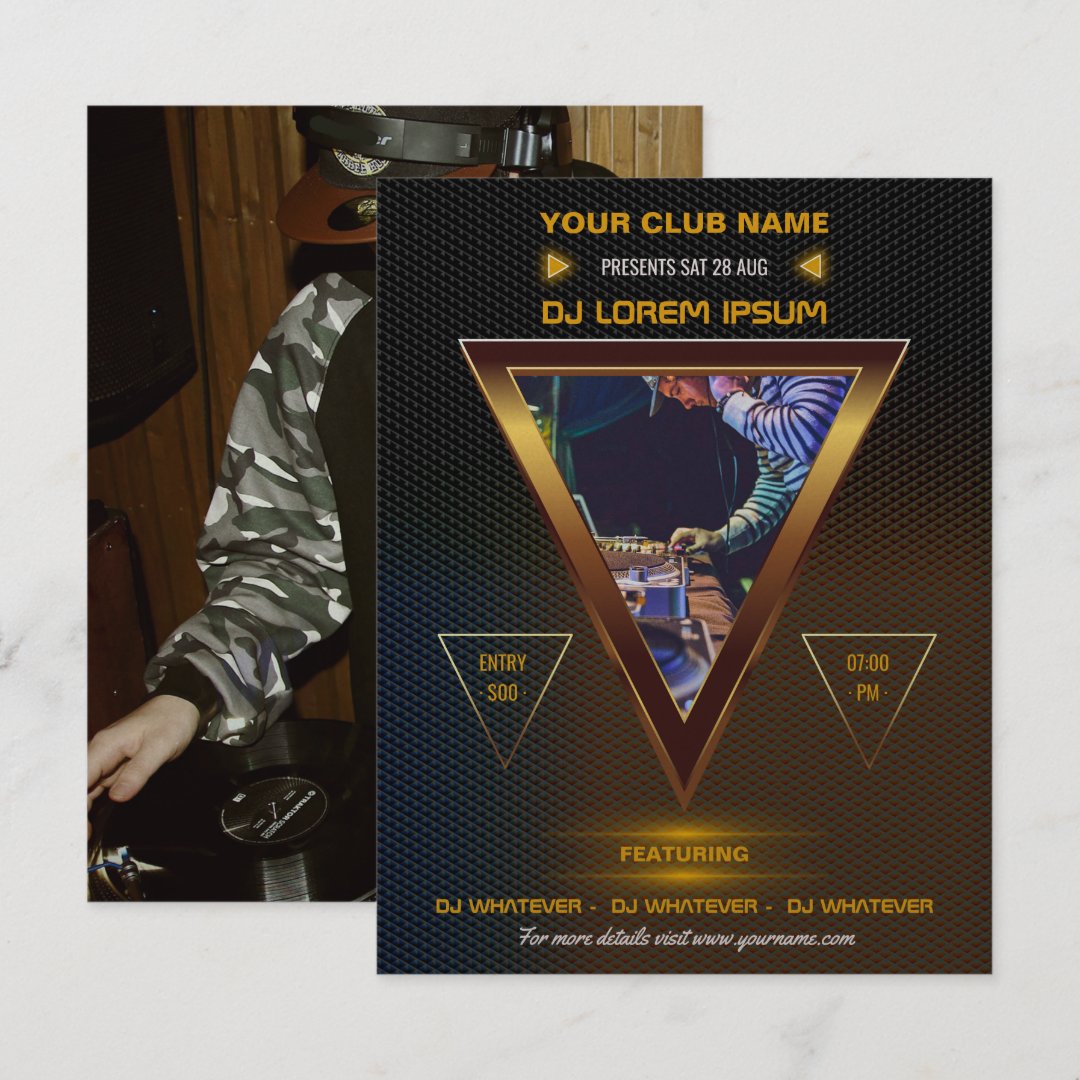 DJ Music and Dance Gig photo invitation | Zazzle