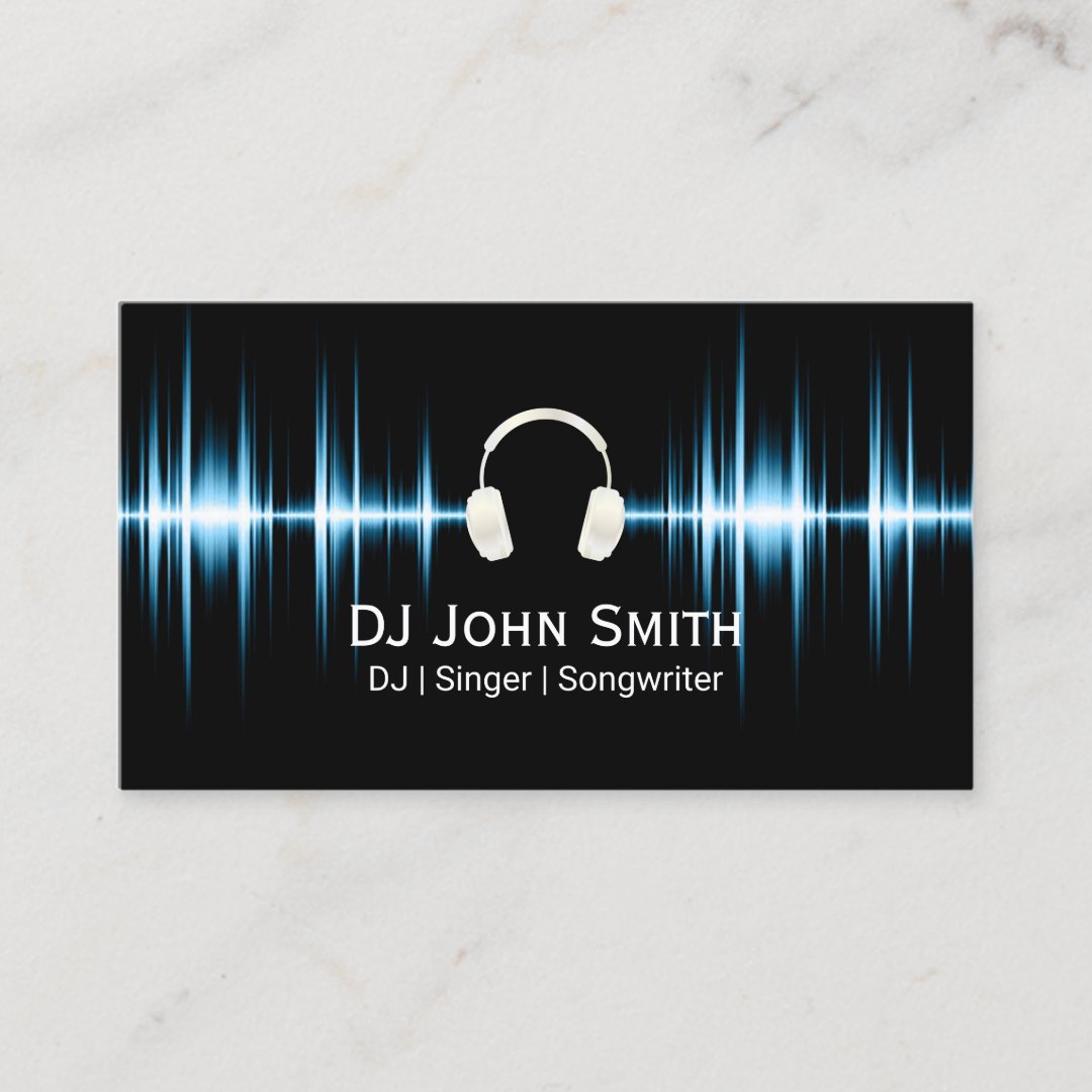 DJ Music Beat Professional Business Card | Zazzle