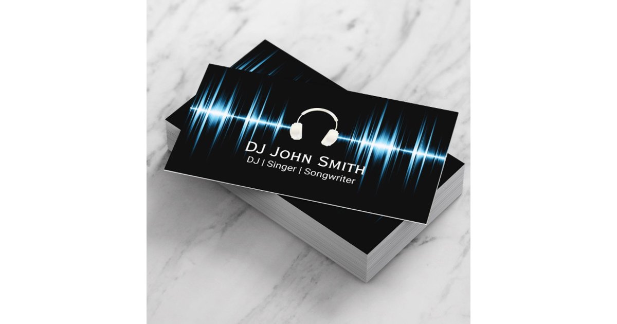 DJ Music Beat Professional Business Card | Zazzle