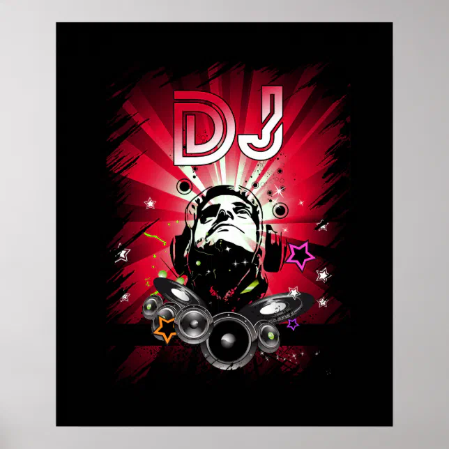 Dj Music Lover Music Player Sound Cool Poster | Zazzle