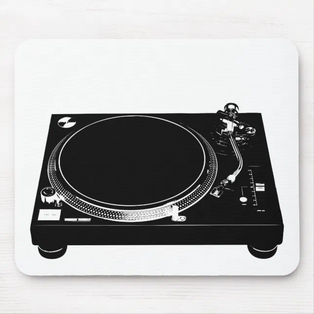 DJ Music Producer Turntable Deck Mouse Pad | Zazzle