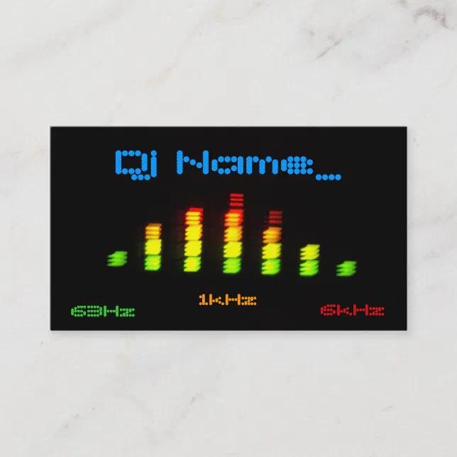 Dj Personal Equalizer Bar EQ - add your name Business Card | Zazzle