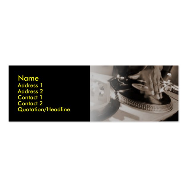 DJ Profile Card Business Card Template