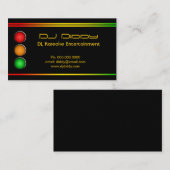 DJ Reggae Traffic Lights Custom Business Cards | Zazzle