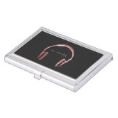 DJ Rose Gold Headphones Logo Personalized Business Card Case | Zazzle