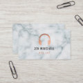 DJ rose gold music headphones on marble Business Card | Zazzle