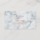 DJ rose gold music headphones on marble Business Card | Zazzle