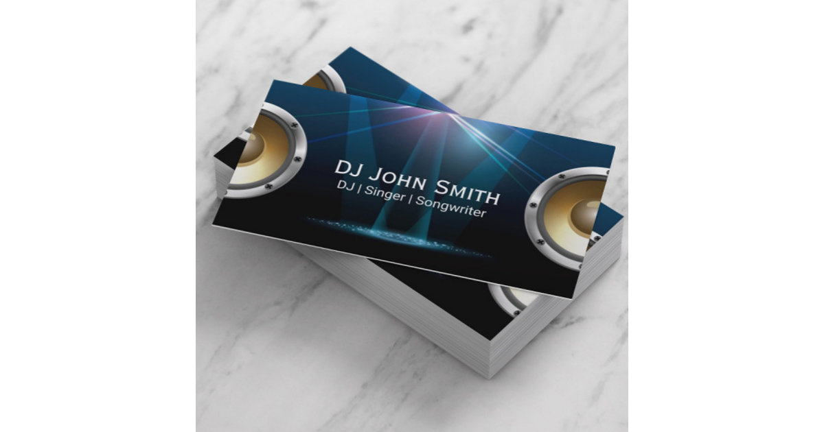 DJ Singer Songwriter Modern Music Business Card | Zazzle