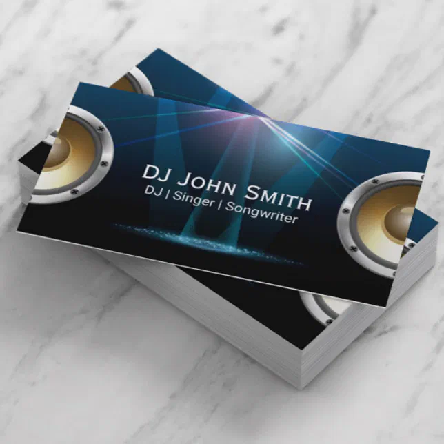 DJ Singer Songwriter Modern Music Business Card | Zazzle