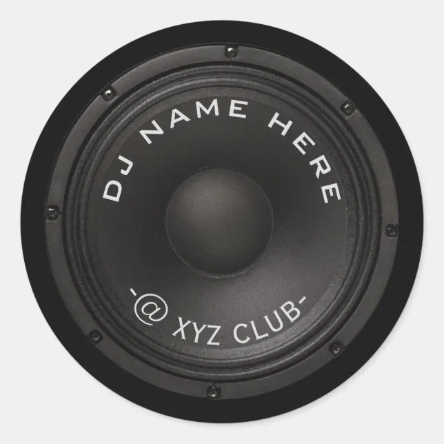 DJ Speaker Classic Round Sticker | Zazzle
