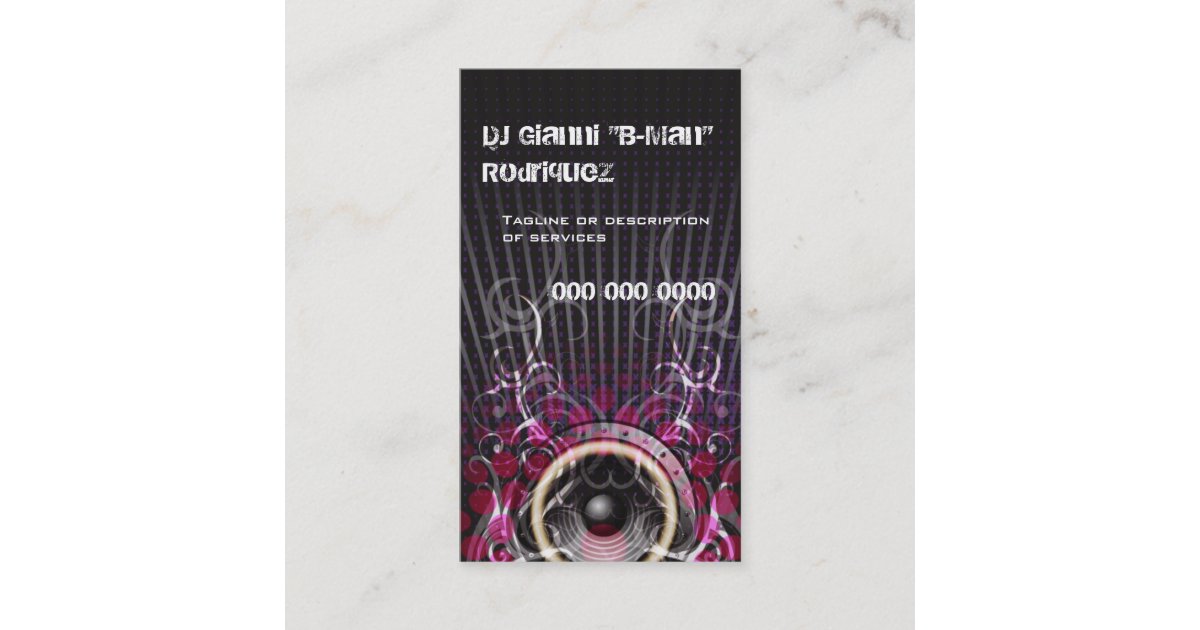 DJ Speaker Rays Business Card | Zazzle