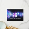 DJ Techno Dance Party Bar Mitzvah Thank You Card | Zazzle