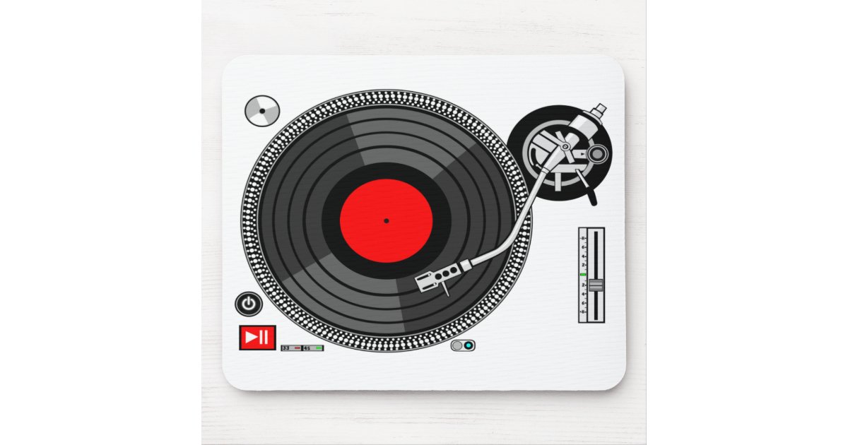 Dj Turntable Background Mousepad | Zazzle