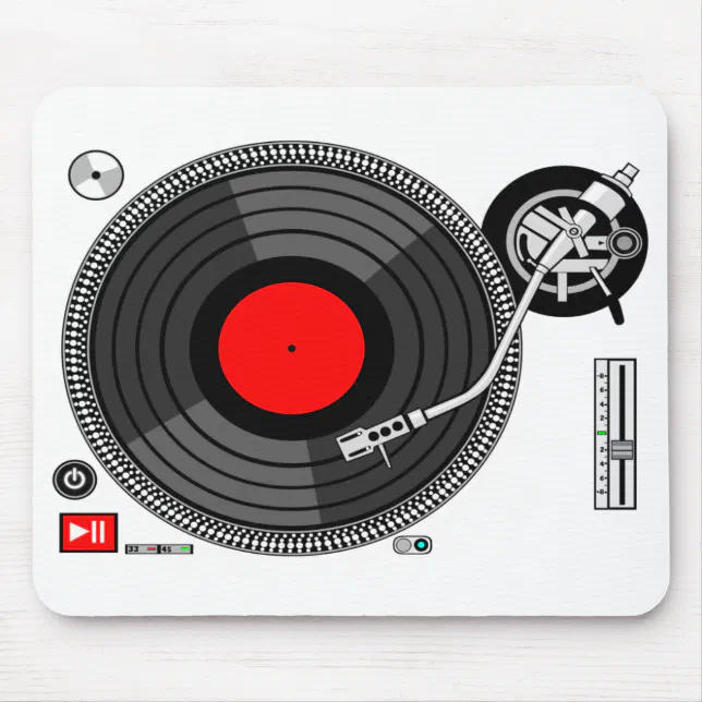 Dj Turntable Background Mousepad | Zazzle