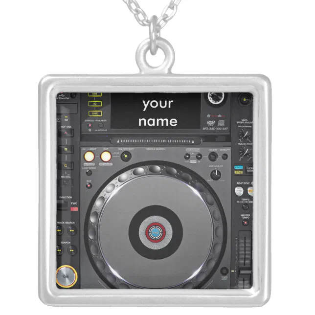 DJ turntable necklace | Zazzle