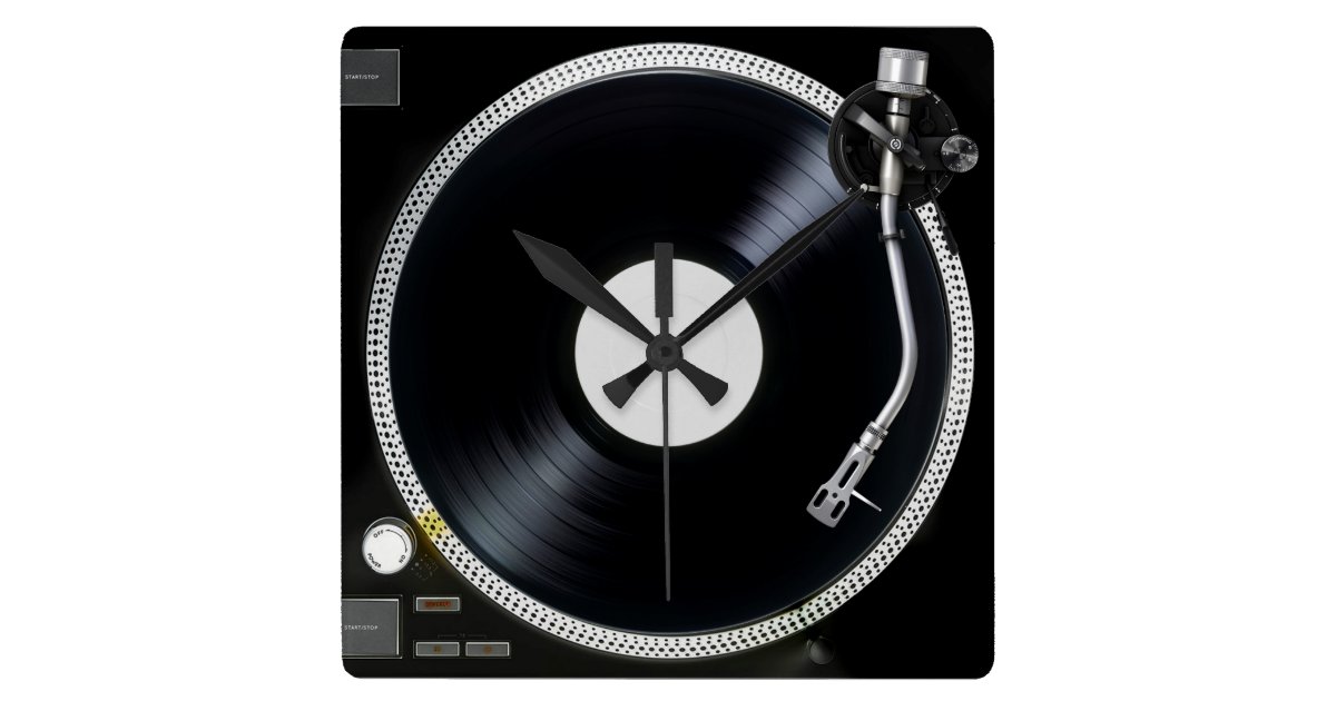 DJ turntable Wall Clock | Zazzle