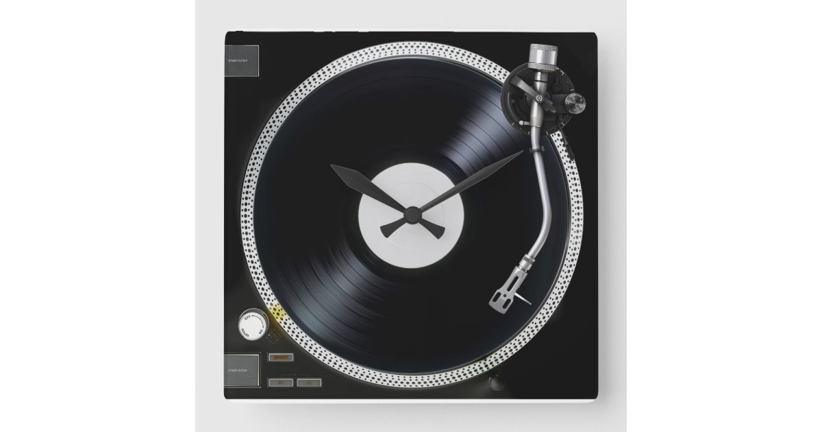 DJ turntable Wall Clock | Zazzle