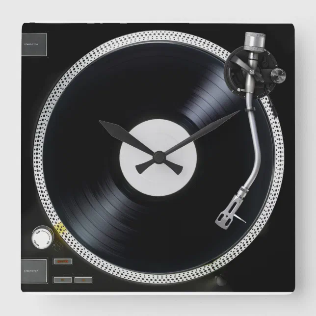 DJ turntable Wall Clock | Zazzle