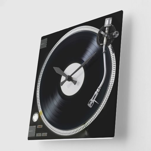DJ turntable Wall Clock | Zazzle