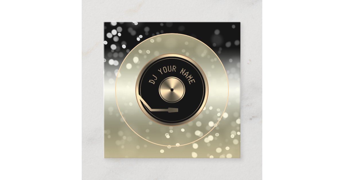 DJ vinyl plate player Business card | Zazzle