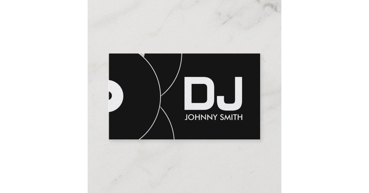 DJ Vinyl Record Music Business Card | Zazzle