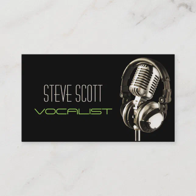 DJ, Vocalist,Singer,Solo,Performance Entertainment Business Card | Zazzle