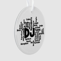 DJ Word Cloud Ornament | Zazzle
