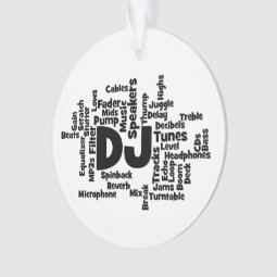 DJ Word Cloud Ornament | Zazzle