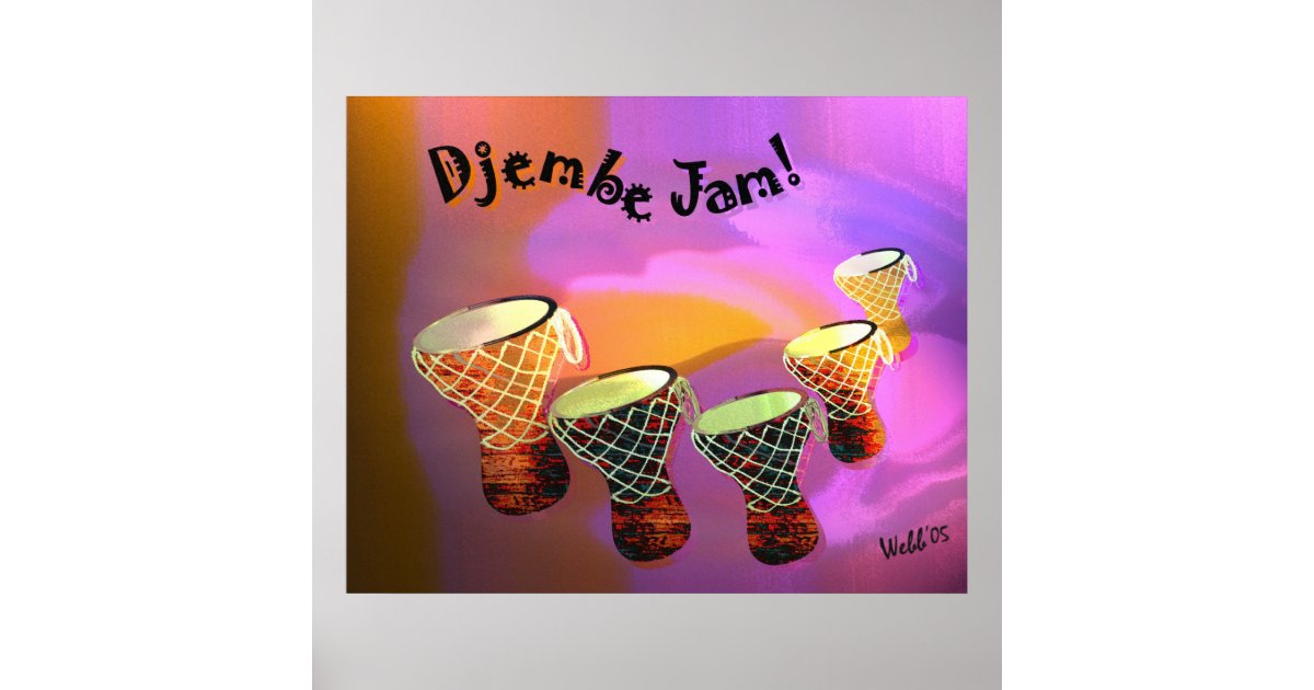 Djembe Jam Poster | Zazzle