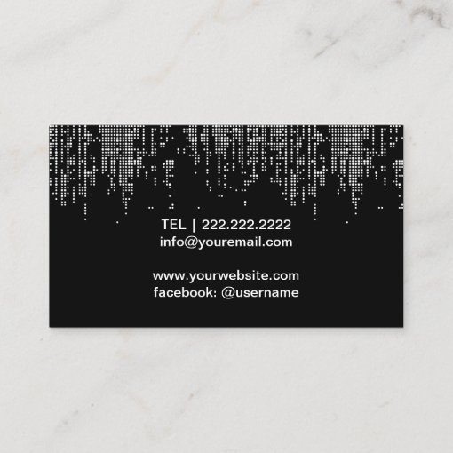DJs Singer Songwriter Modern Music Event Business Card | Zazzle