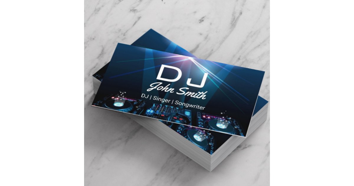 DJs Singer Songwriter Professional Music Business Card | Zazzle