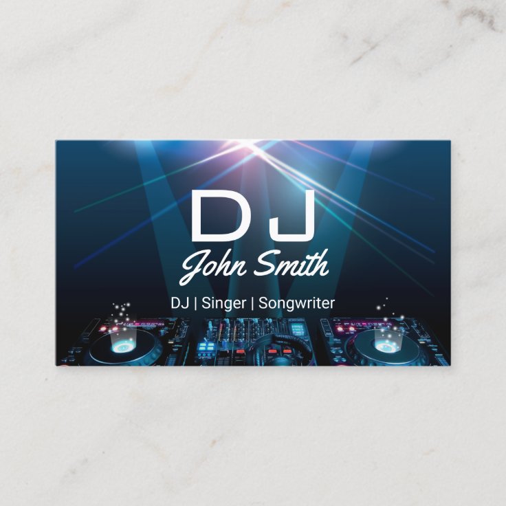 DJs Singer Songwriter Professional Music Business Card | Zazzle