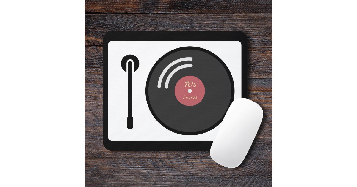 DJs Turntable & Vinyl Record Mouse Pad | Zazzle