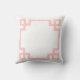 DMA Light Pink Greek Key Script Monogram Throw Pillow | Zazzle