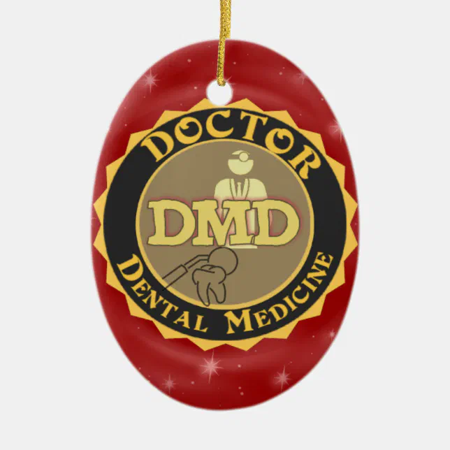 DMD DOCTOR OF DENTAL MEDICINE LOGO CERAMIC ORNAMENT | Zazzle