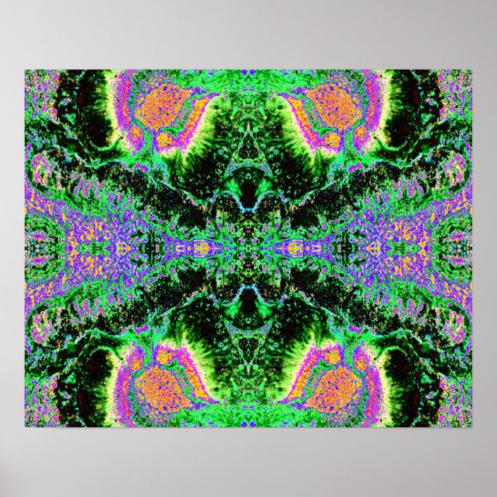 "DMT 2" Abstract Psychedelic Art Poster | Zazzle.com