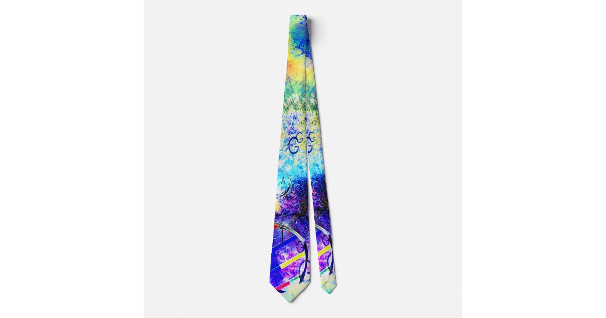 DNA art code Neck Tie | Zazzle