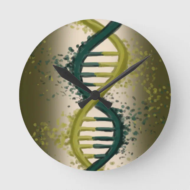DNA Art wall clock | Zazzle
