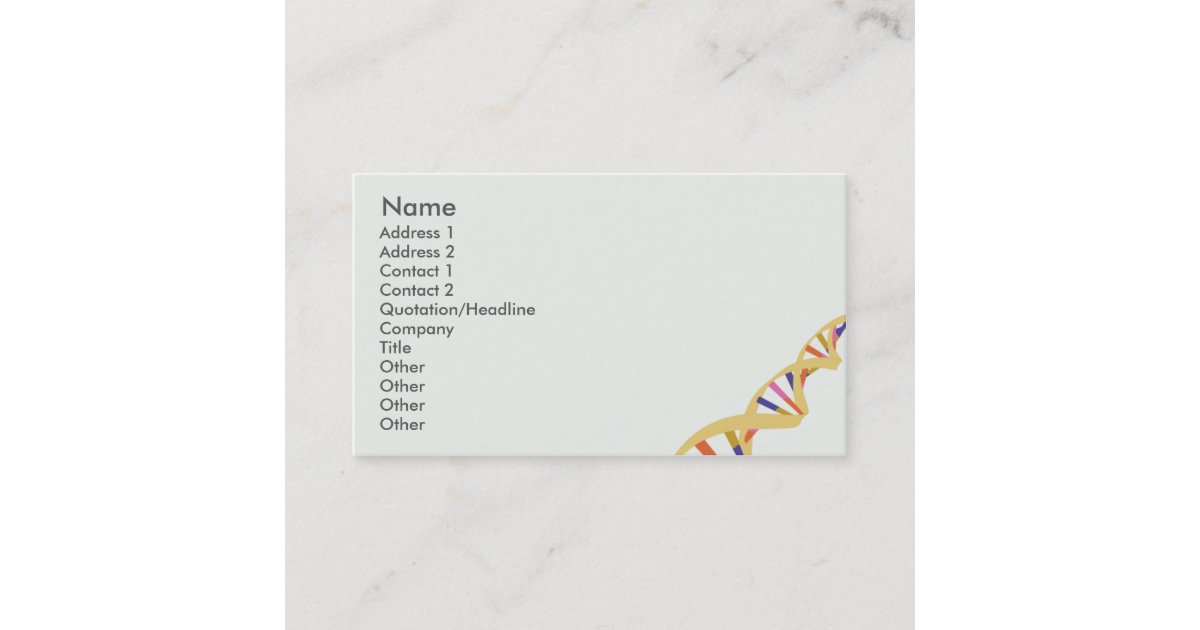 DNA - Business Business Card | Zazzle