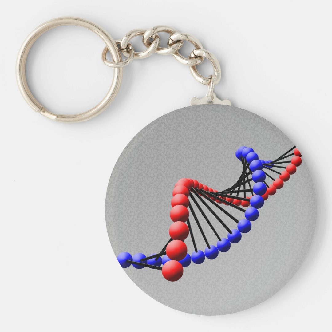 DNA - Double Helix Keychain | Zazzle