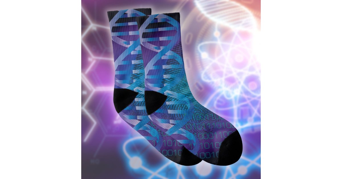 DNA Fingerprint ID Medical Science Socks | Zazzle