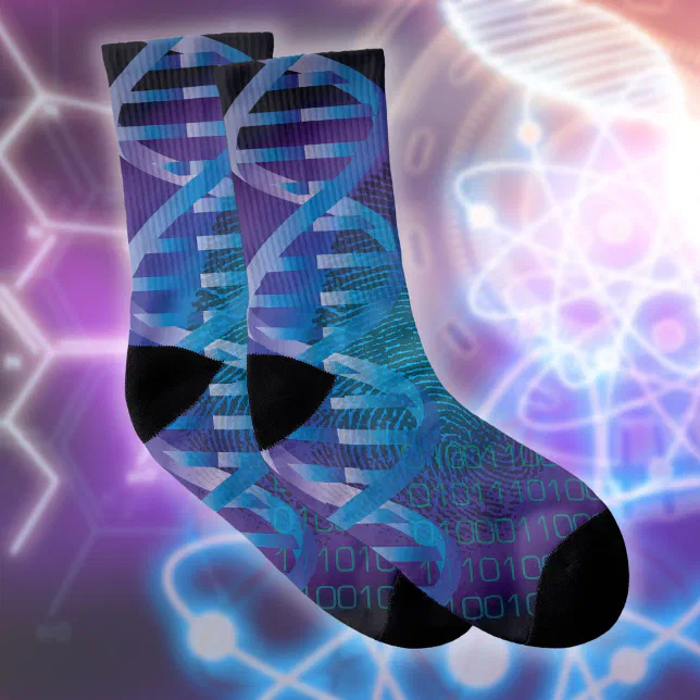 DNA Fingerprint ID Medical Science Socks | Zazzle