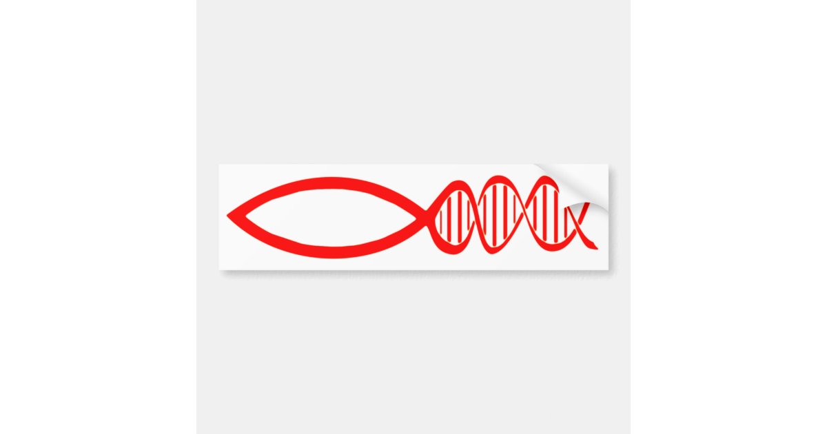 DNA Fish Bumper Sticker | Zazzle
