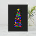 DNA Helix Christmas Tree Life Science Biology Holiday Card | Zazzle